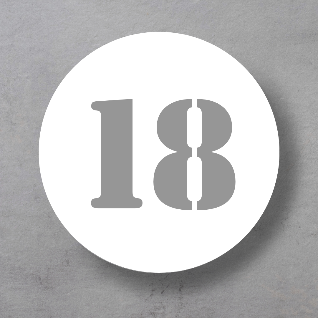 Round Custom House Number Sign – Ivory Mylk