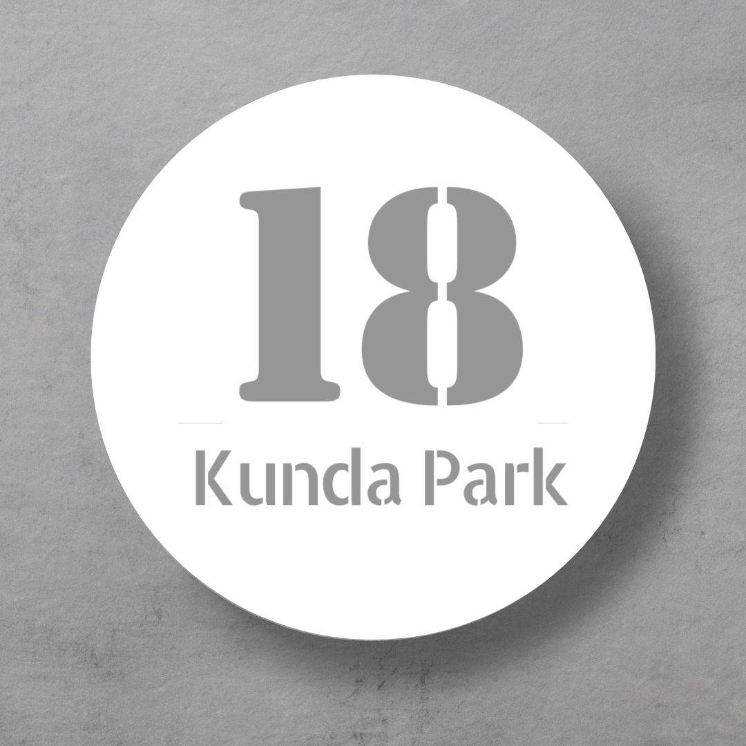 Round Custom House Number & Street Sign – Ivory Mylk
