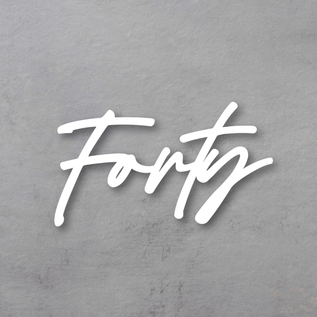 FORTY - Ready Made House Number Sign – Ivory Mylk