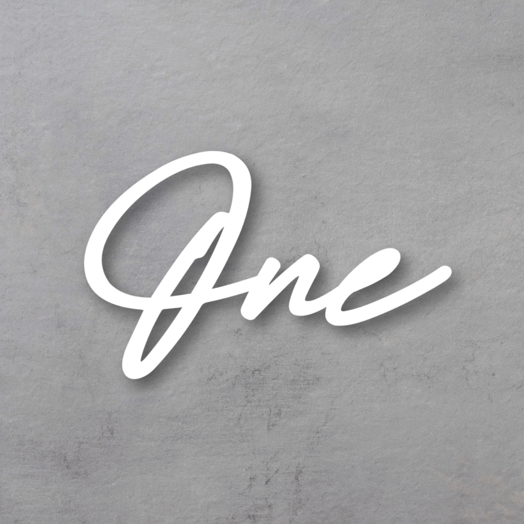 ONE - Ready Made House Number Sign – Ivory Mylk