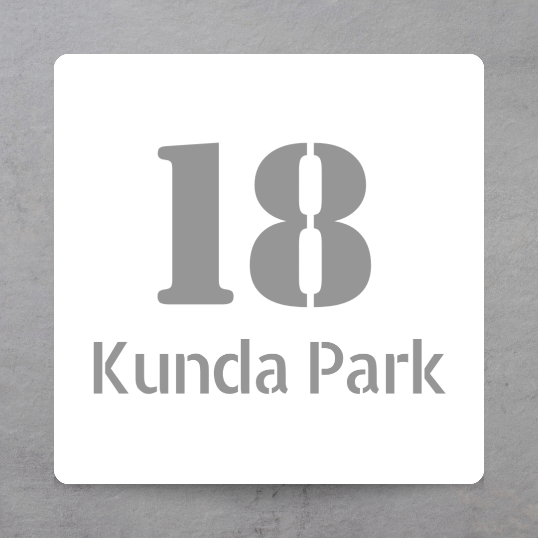 Square Custom House Number & Street Sign – Ivory Mylk