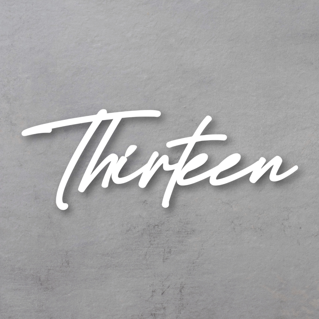 THIRTEEN - Ready Made House Number Sign – Ivory Mylk