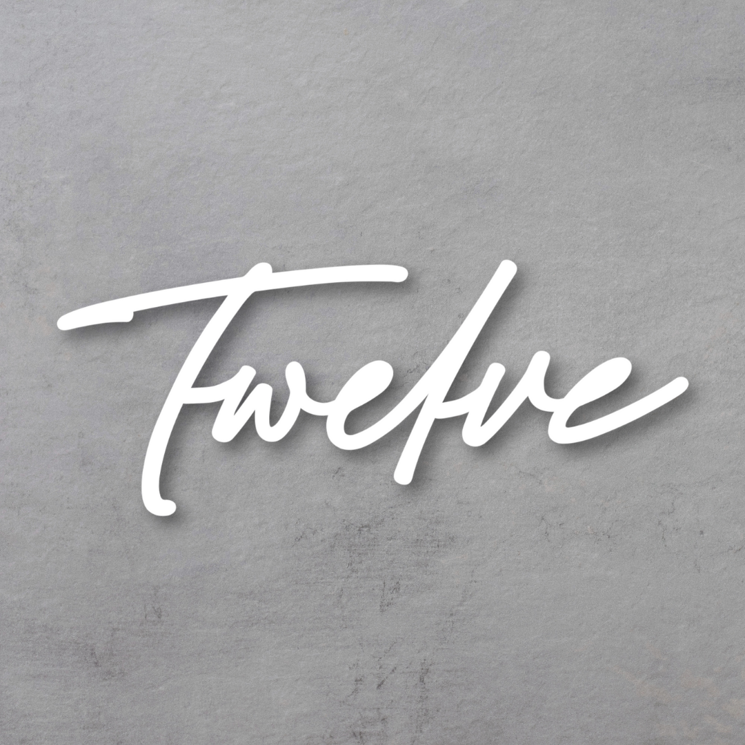 TWELVE - Ready Made House Number Sign – Ivory Mylk