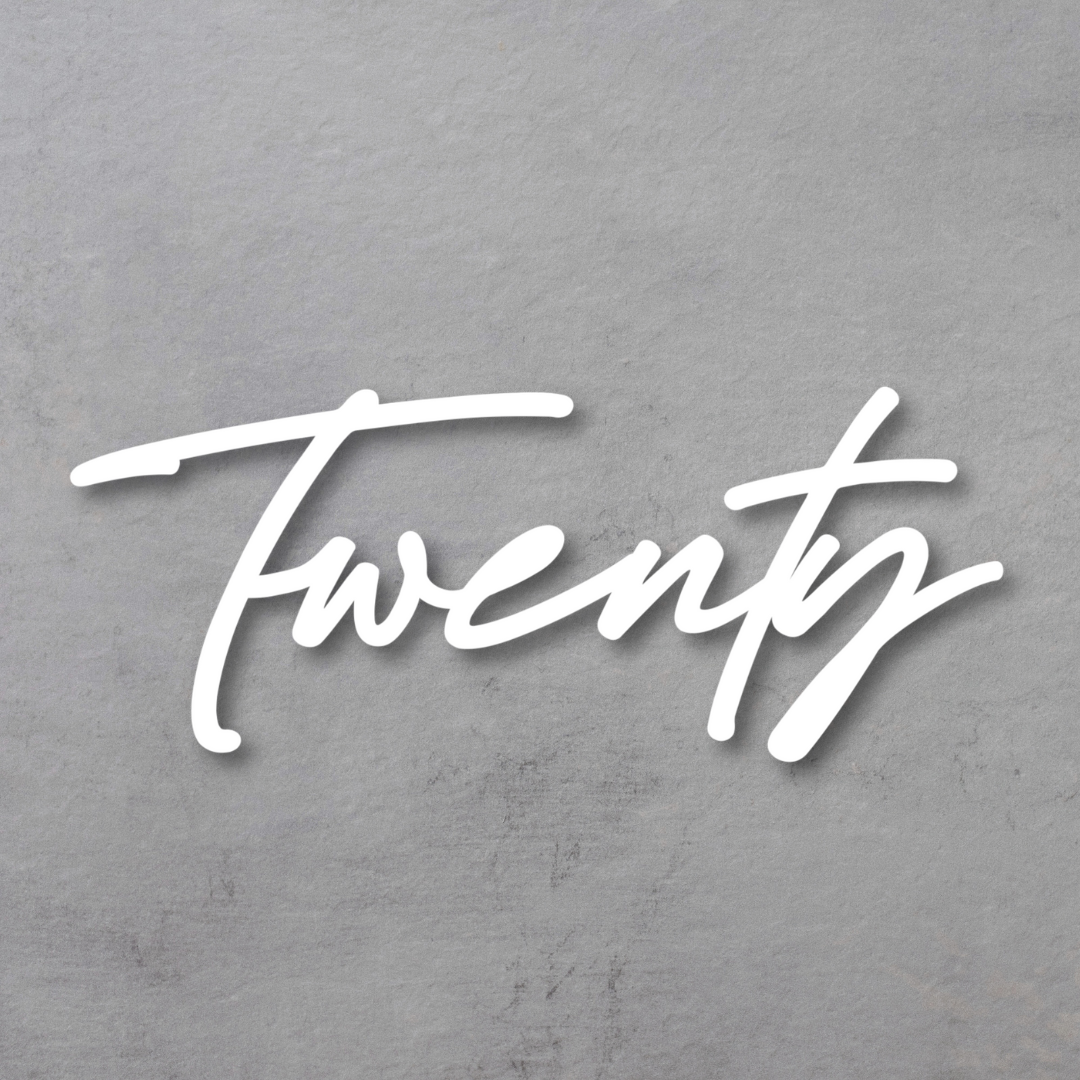 TWENTY - Ready Made House Number Sign – Ivory Mylk